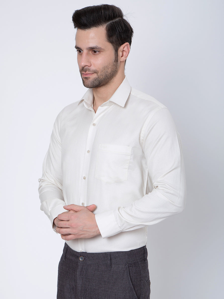 Mens Plain Cream Color Shirt – Sparkyjeans